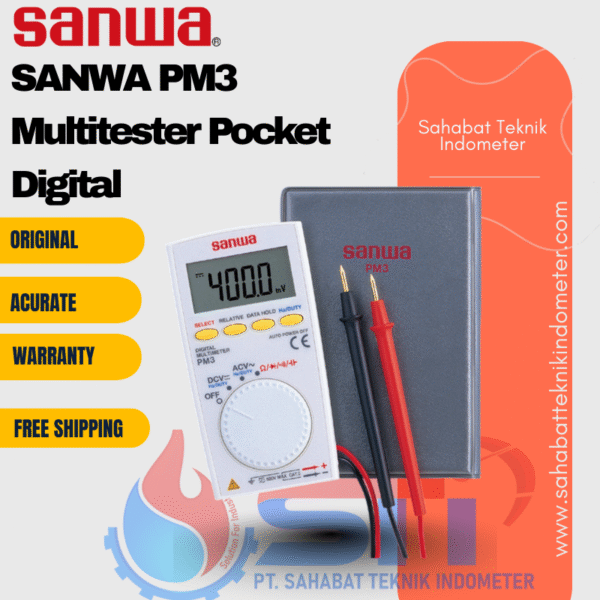SANWA PM3 Multitester Pocket Digital » Distributor Water Meter, Flow ...
