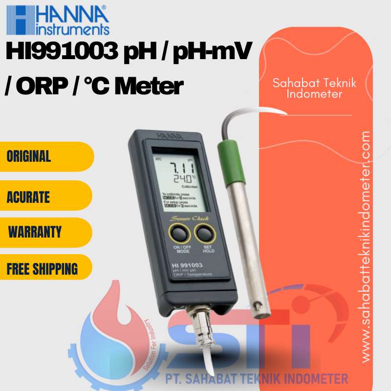 HANNA HI991003 pH / pH-mV / ORP / °C Meter » Distributor Water Meter ...