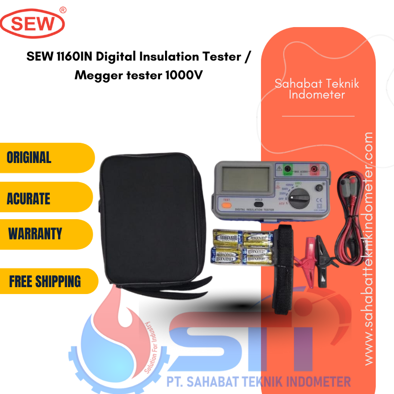SEW 1160IN Digital Insulation Tester / Megger tester 1000V ...