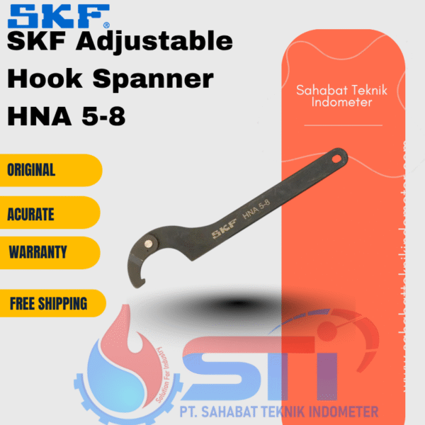 SKF Adjustable Hook Spanner HNA 5-8 » Distributor Water Meter, Flow Meter dan perlengkapan ...