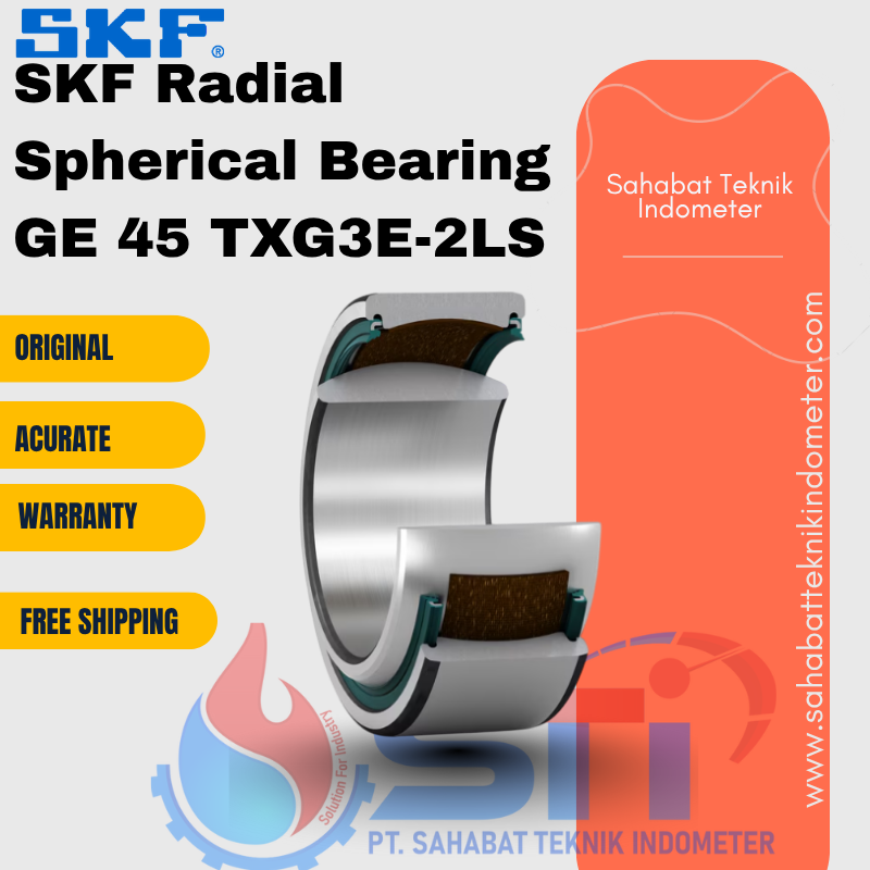 SKF Radial Spherical Bearing GE 45 TXG3E-2LS » Distributor Water Meter, Flow Meter dan ...