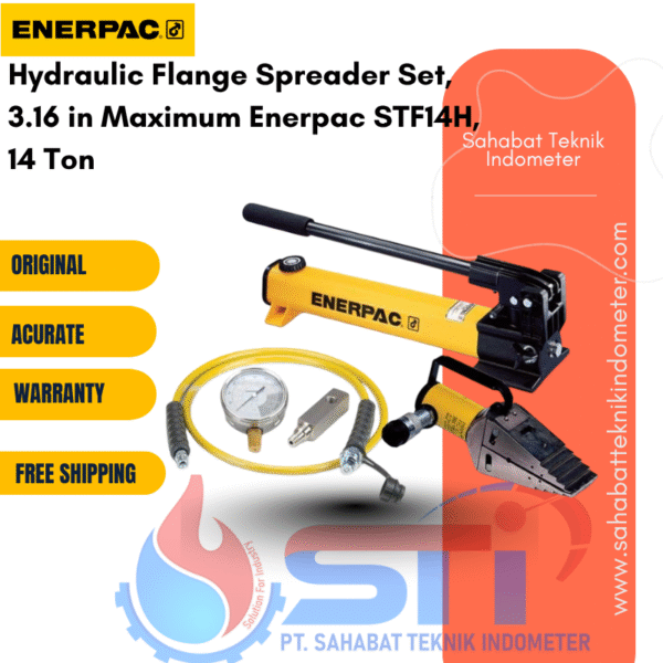 Hydraulic Flange Spreader Set, 3.16 in Maximum Enerpac STF14H, 14 Ton ...