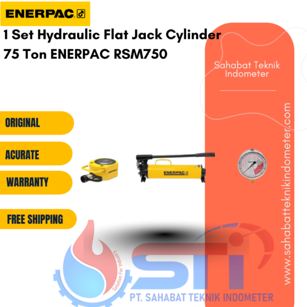 1 Set Hydraulic Flat Jack Cylinder 75 Ton ENERPAC RSM750 » Distributor ...